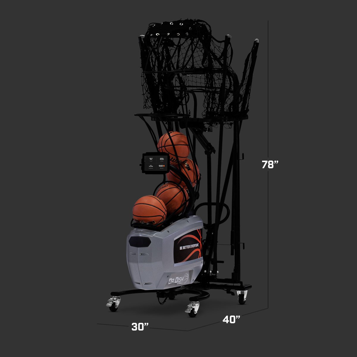 Dr. Dish Rebel+ Basketball Shooting Machine | Dr. Dish Basketball