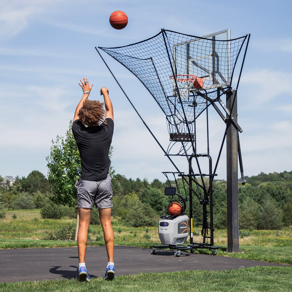 Dr. Dish Rebel+ Basketball Shooting Machine | Dr. Dish Basketball