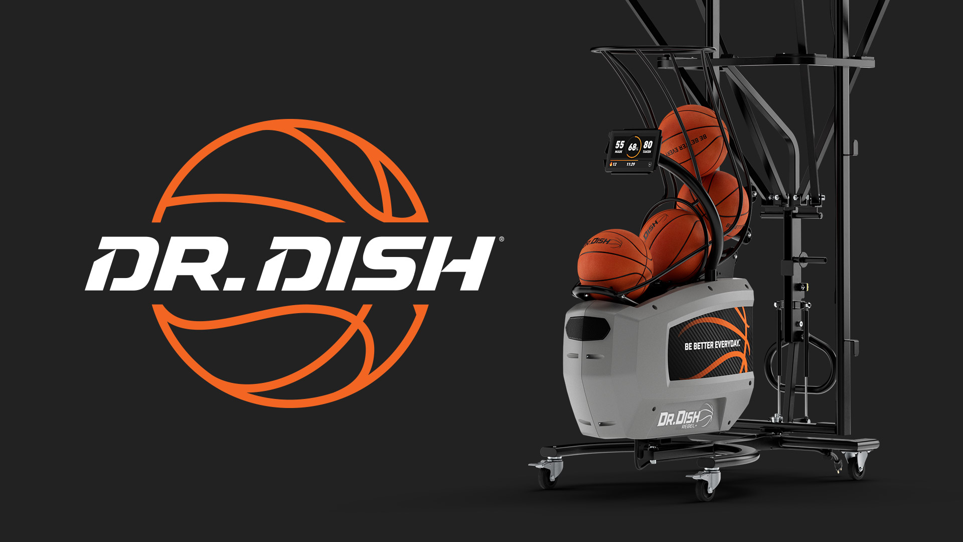 Dr. Dish Rebel+ Basketball Shooting Machine | Dr. Dish Basketball